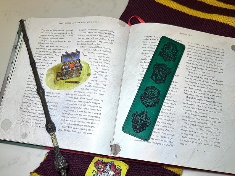 Hogwarts House Bookmarks - Etsy