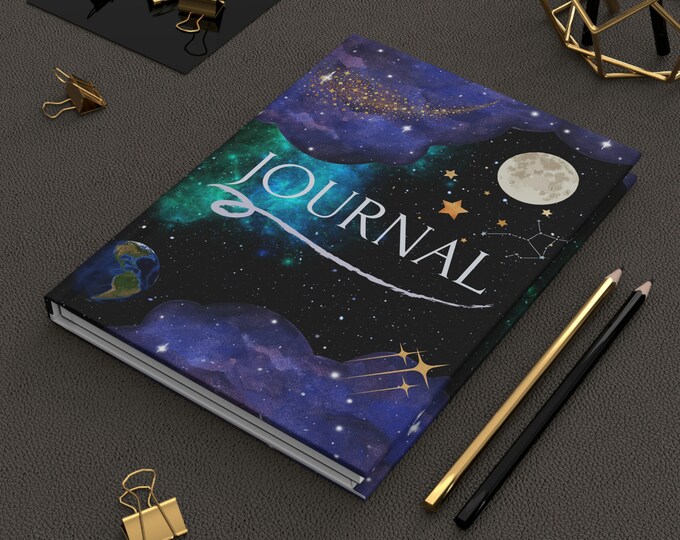Space Galaxy, Aesthetic Hardcover, Outer Space, Fantasy Personal Lined ...