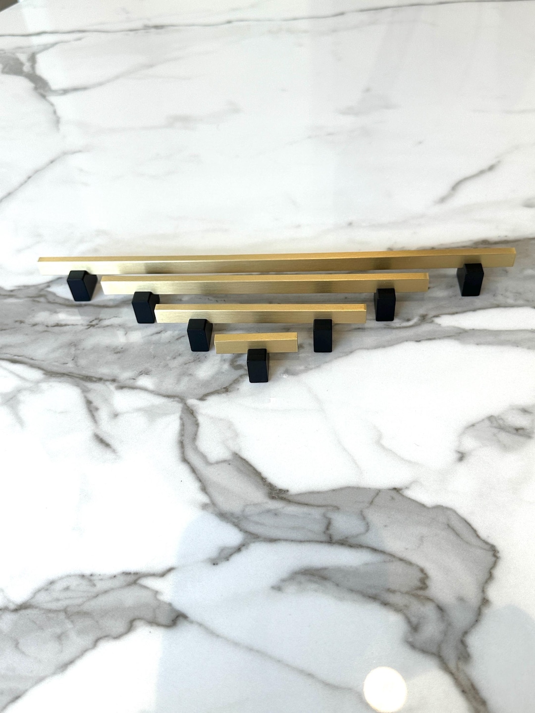 Lew's Two Tone Knobs and Handles Black & Brass Cabinet Hardware - Etsy