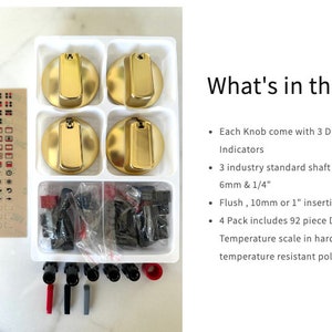 Matte Gold Universal Stove Knobs - Etsy