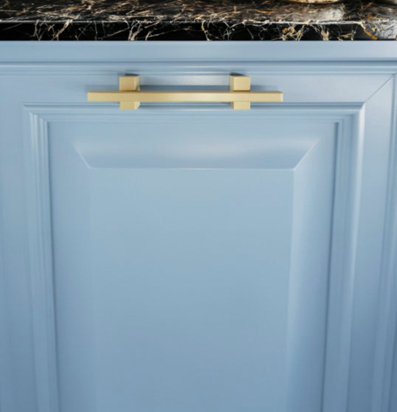 Lew's Two Tone Knobs and Handles Brushed Brass Cabinet Hardware - Etsy