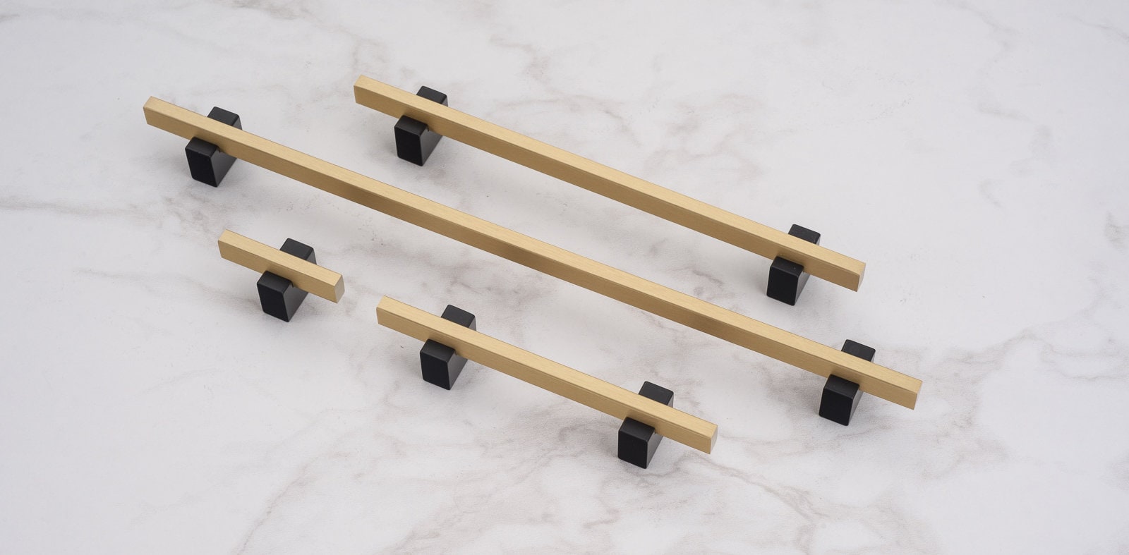 Lew's Two Tone Knobs and Handles Black & Brass Cabinet Hardware - Etsy