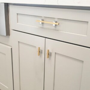 Lew's Two Tone Knobs and Handles Gold & Chrome Cabinet Hardware - Etsy