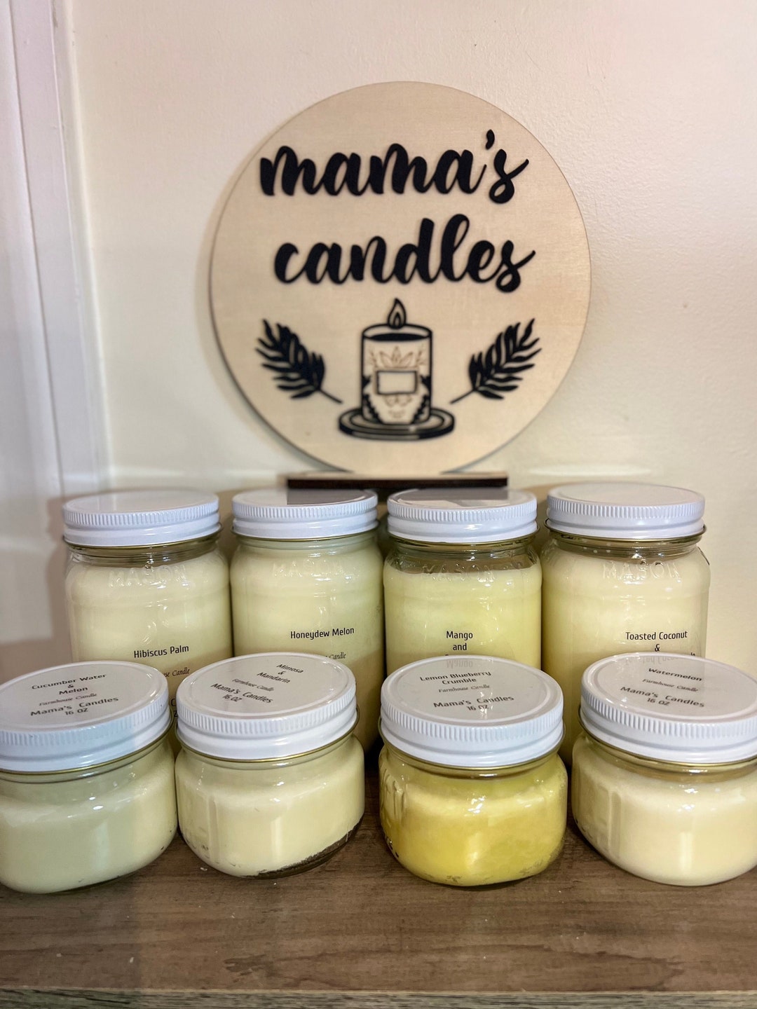 16 OZ/ 4 OZ Soy Mason Farmhouse Candle Jars, Choose Your Scent - Etsy
