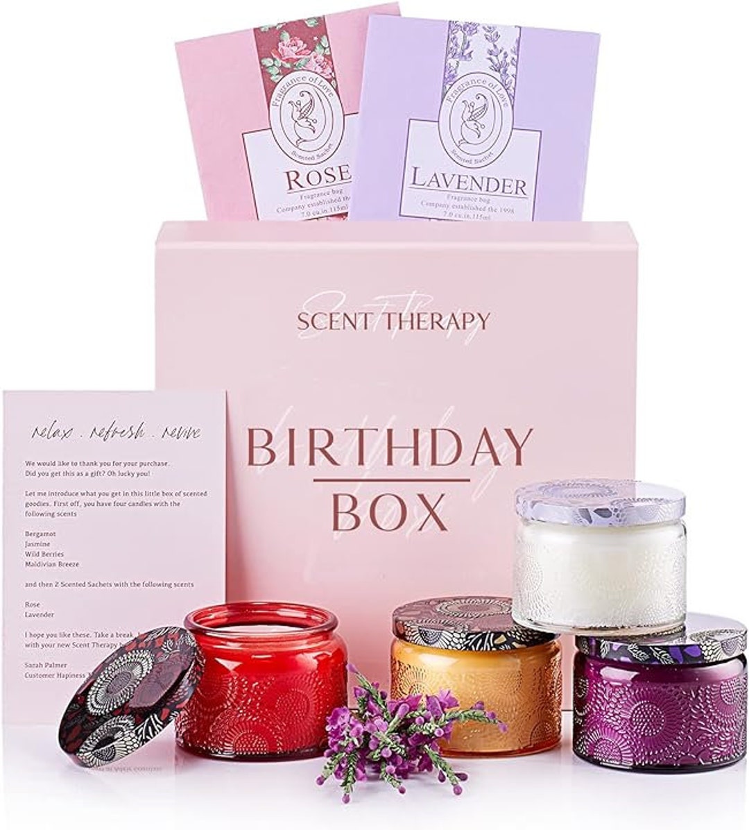 Scent Therapy Birthday Gift Box - 6 in 1 Candle Gift Set - Etsy UK
