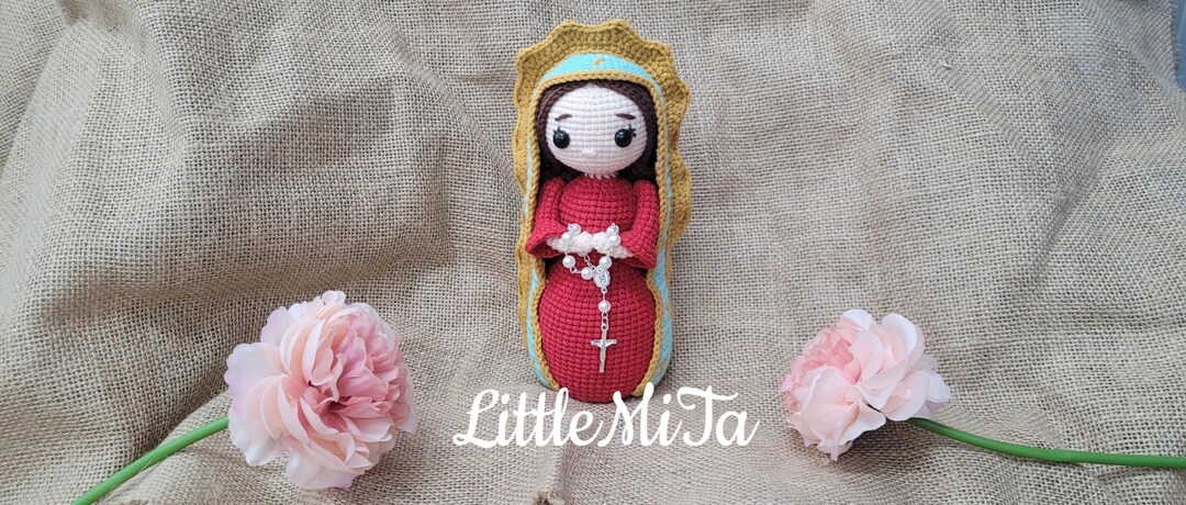 Virgin Mary Amigurumi, Virgin Mary Inspried Doll, Our Lady, Mother Mary ...