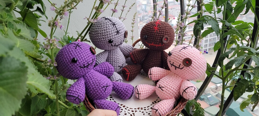 Voodoo Doll Crochet, Voodoo Doll Plushies, Stuffed Vooodoo, Sitting ...