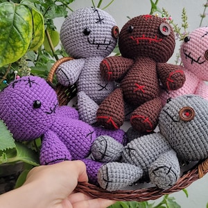 Voodoo Doll Crochet, Voodoo Doll Plushies, Stuffed Vooodoo, Sitting ...