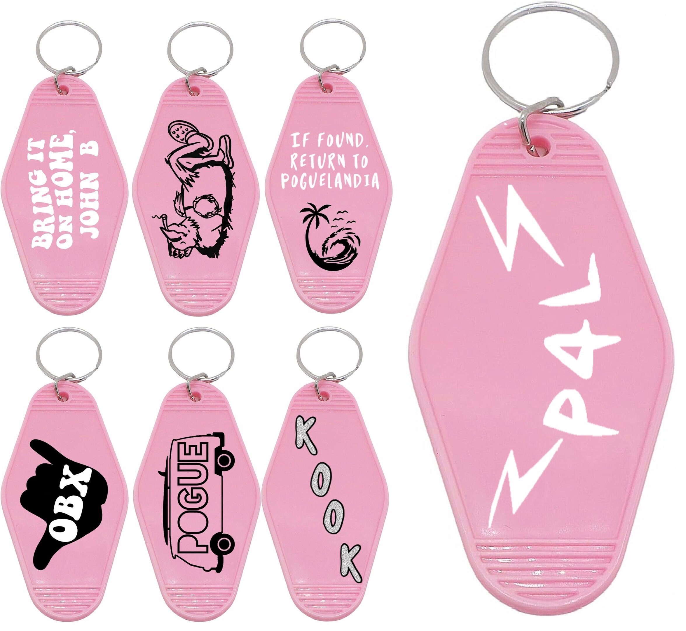 OBX Vintage Hotel Motel Keychain Outer Banks - Etsy