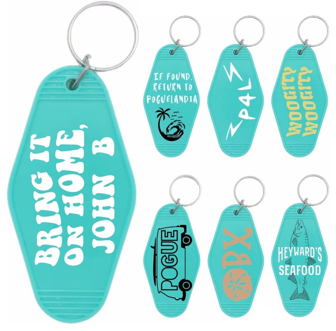 OBX Vintage Hotel Motel Keychain Outer Banks - Etsy