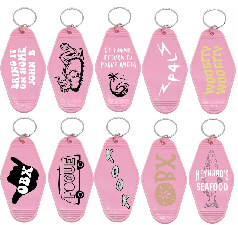 OBX Vintage Hotel Motel Keychain Outer Banks - Etsy