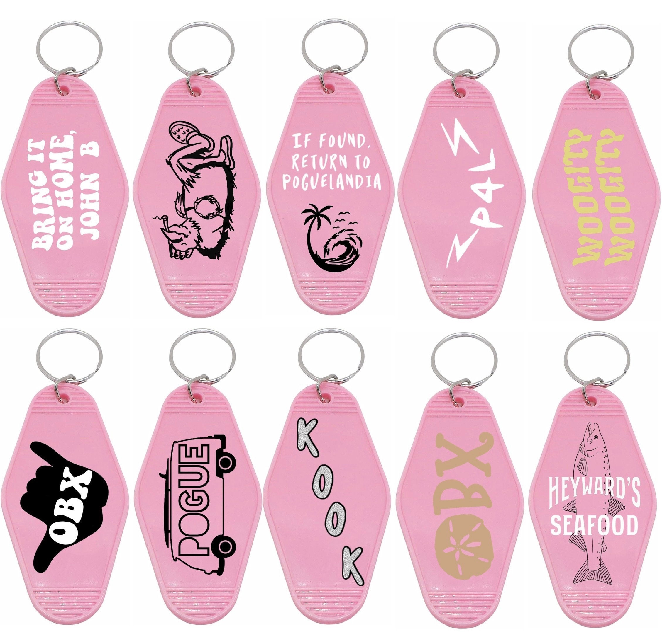 OBX Vintage Hotel Motel Keychain Outer Banks - Etsy