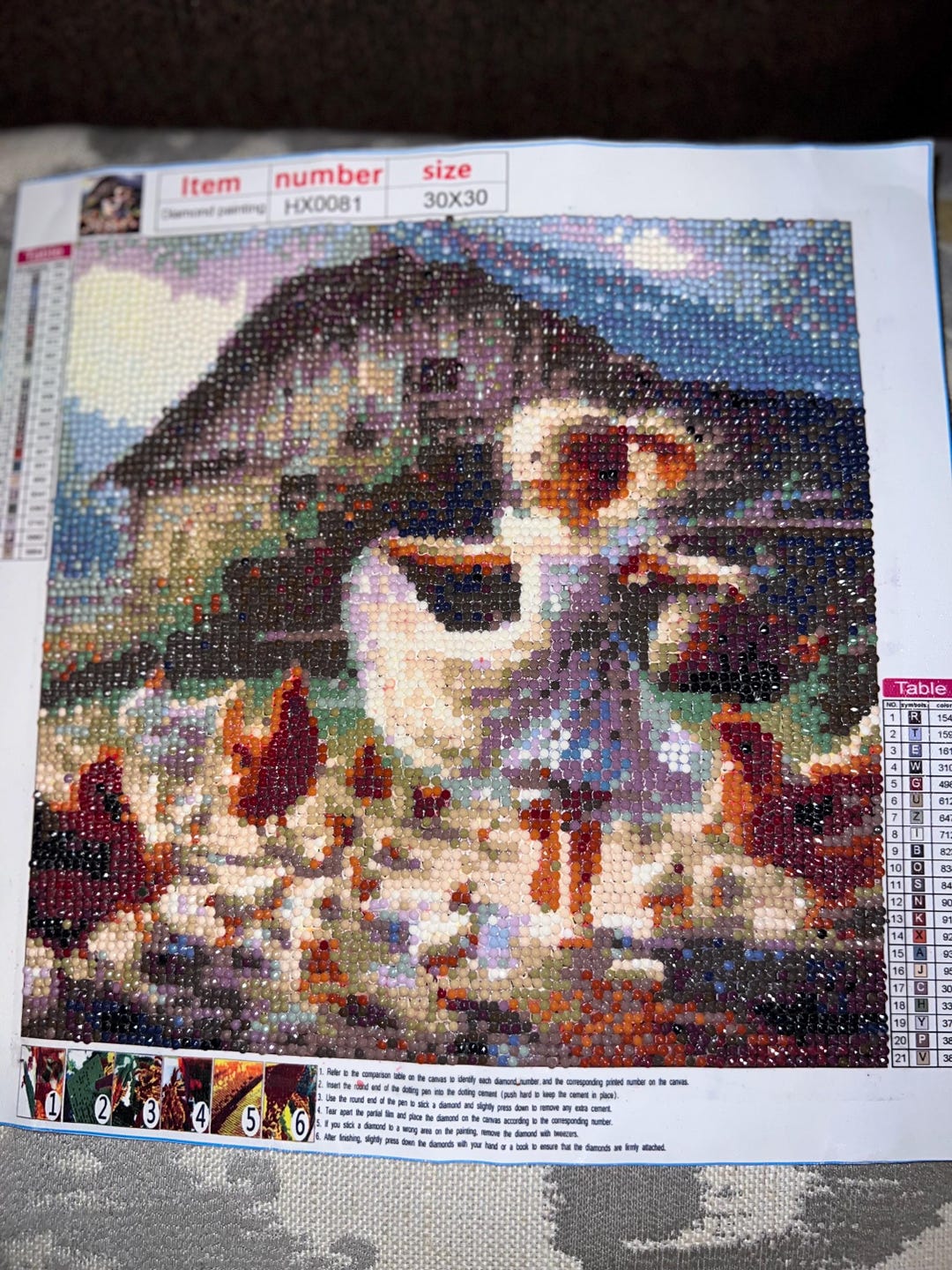 Completed Diamond Dot Art Painting No Frame - Etsy