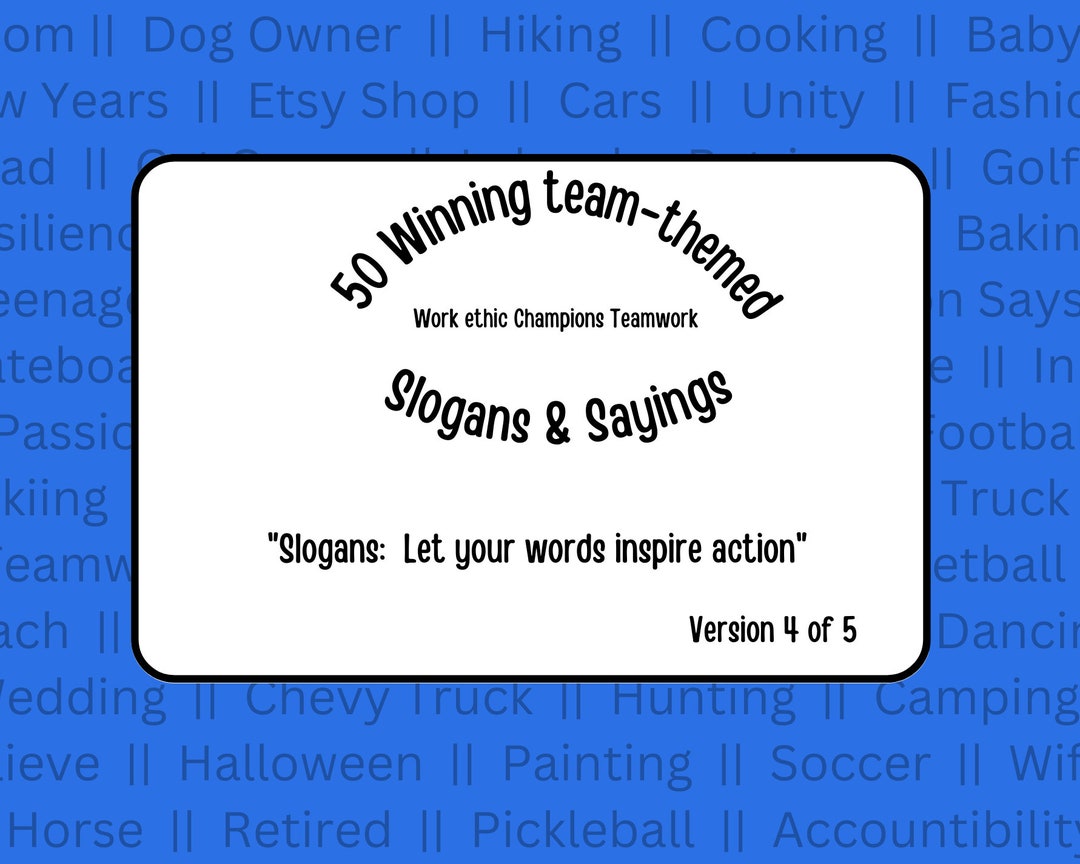 Winning Team V4 | Slogansavvy | Slogans | Winning | Teamwork ...