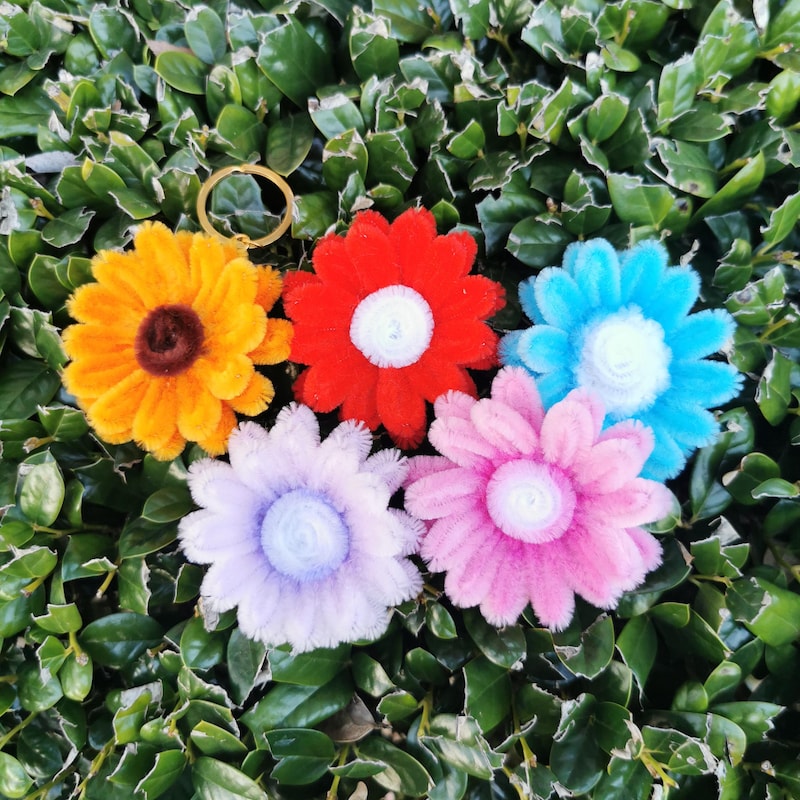 Fuzzy Wire Keychain - Etsy