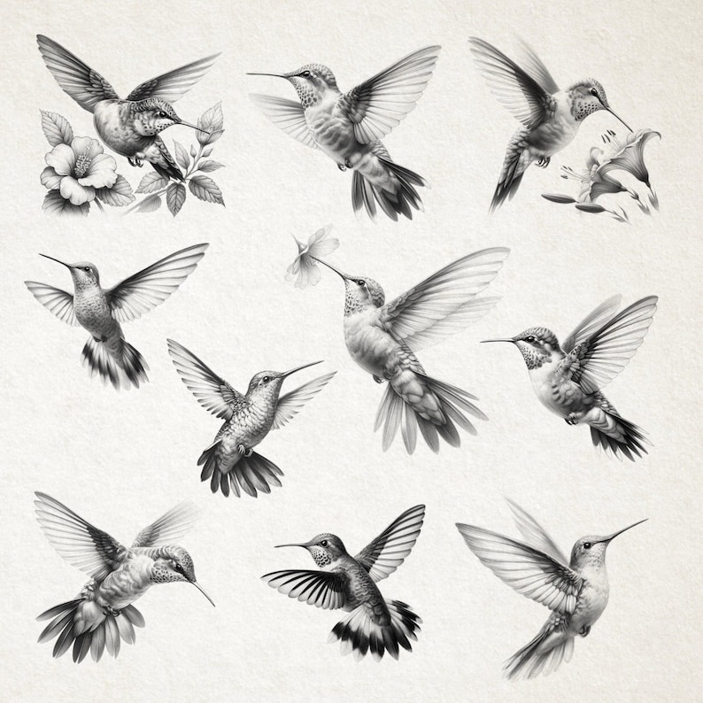 Hummingbird Stamp Brushes for Procreate - Etsy