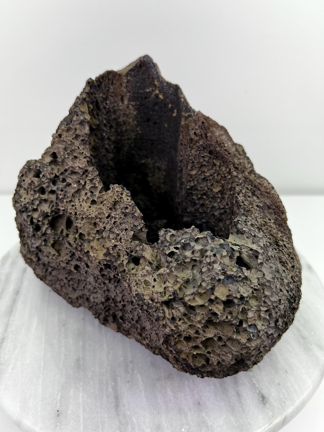 Hand-carved Volcanic Rock Planter, Unique Basalt Scoria, Natural Home ...