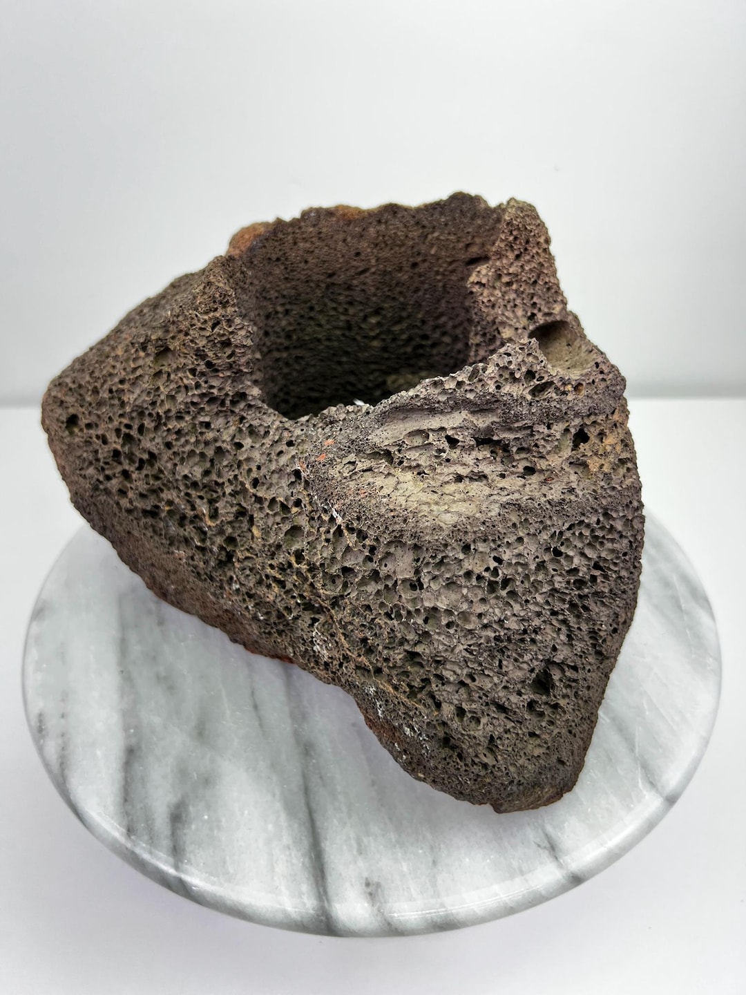 Hand-carved Volcanic Rock Planter, Unique Basalt Scoria, Natural Home ...