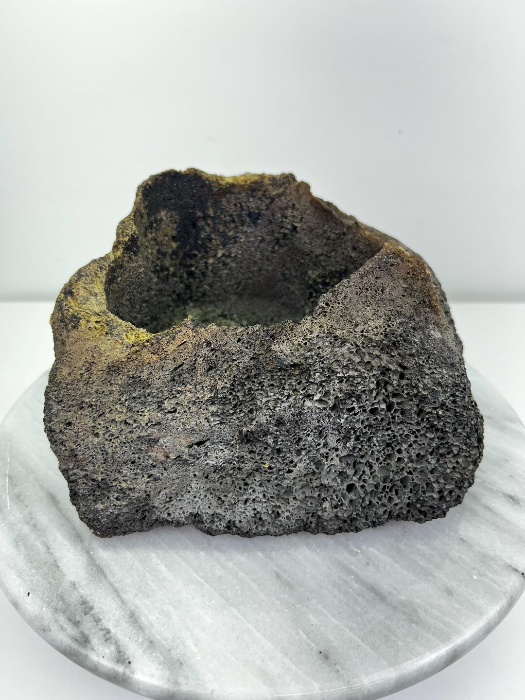 Hand-carved Volcanic Rock Planter, Unique Basalt Scoria, Natural Home ...