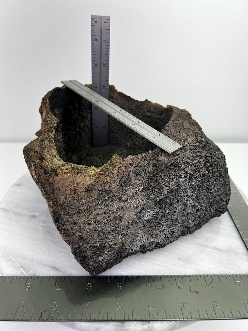 Hand-carved Volcanic Rock Planter, Unique Basalt Scoria, Natural Home ...