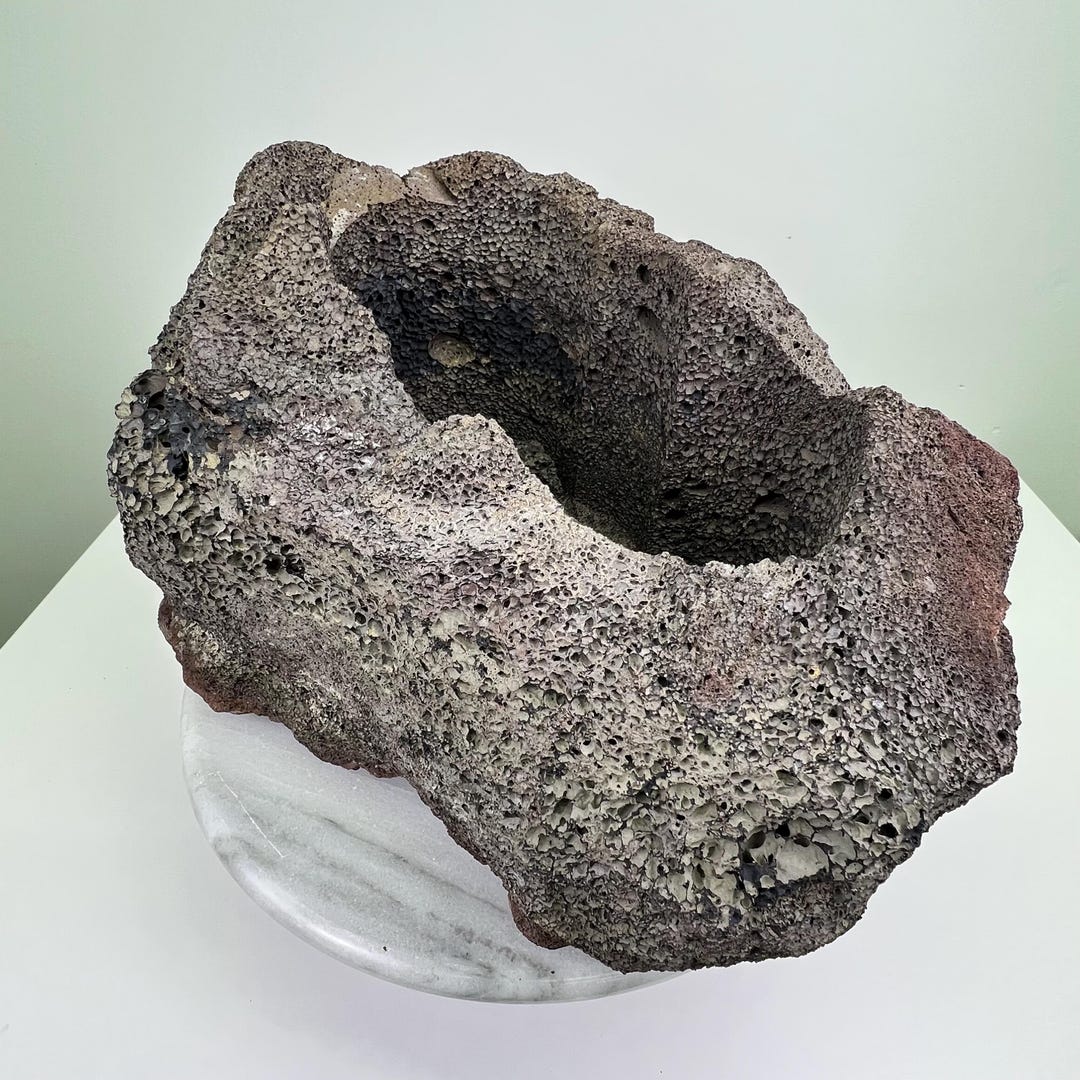 Hand-carved Volcanic Rock Planter, Unique Basalt Scoria, Natural Home ...