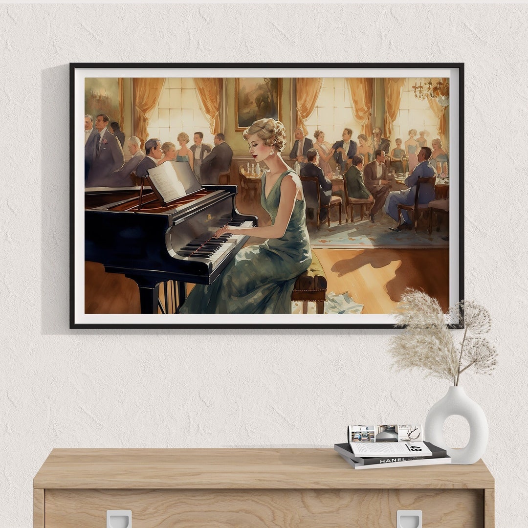 Piano Watercolor Art Watercolor Musician Musical Wall Art Printable ...