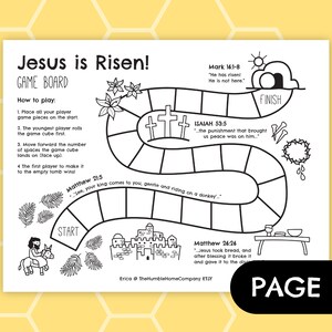 Jesus is Risen! Board Game Craft | Sunday School Activity | Kids Paper ...