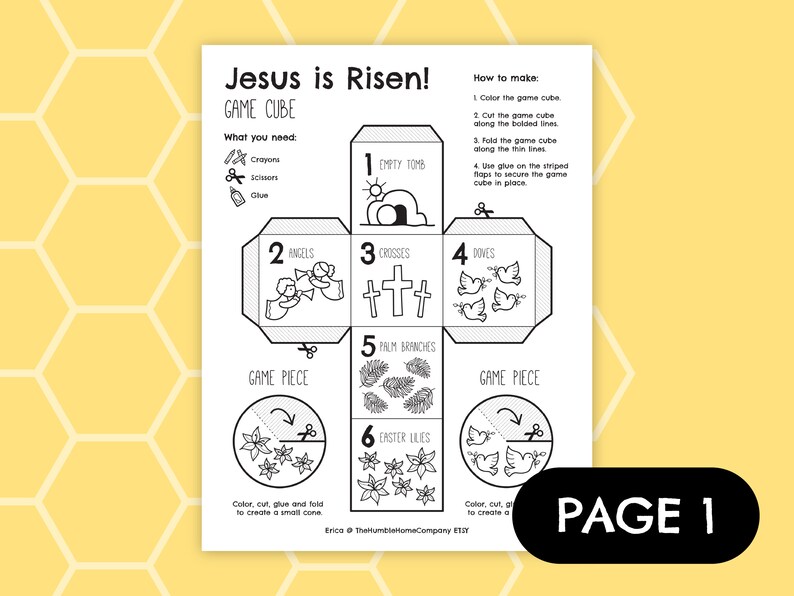 Jesus is Risen! Board Game Craft | Sunday School Activity | Kids Paper ...