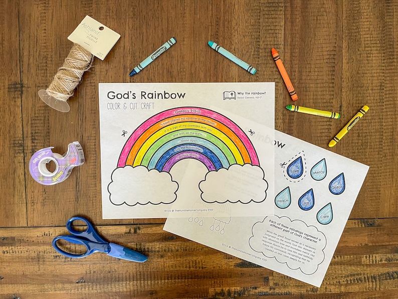 God's Rainbow Craft | Paper Mobile | Why the Rainbow? | Genesis Flood ...