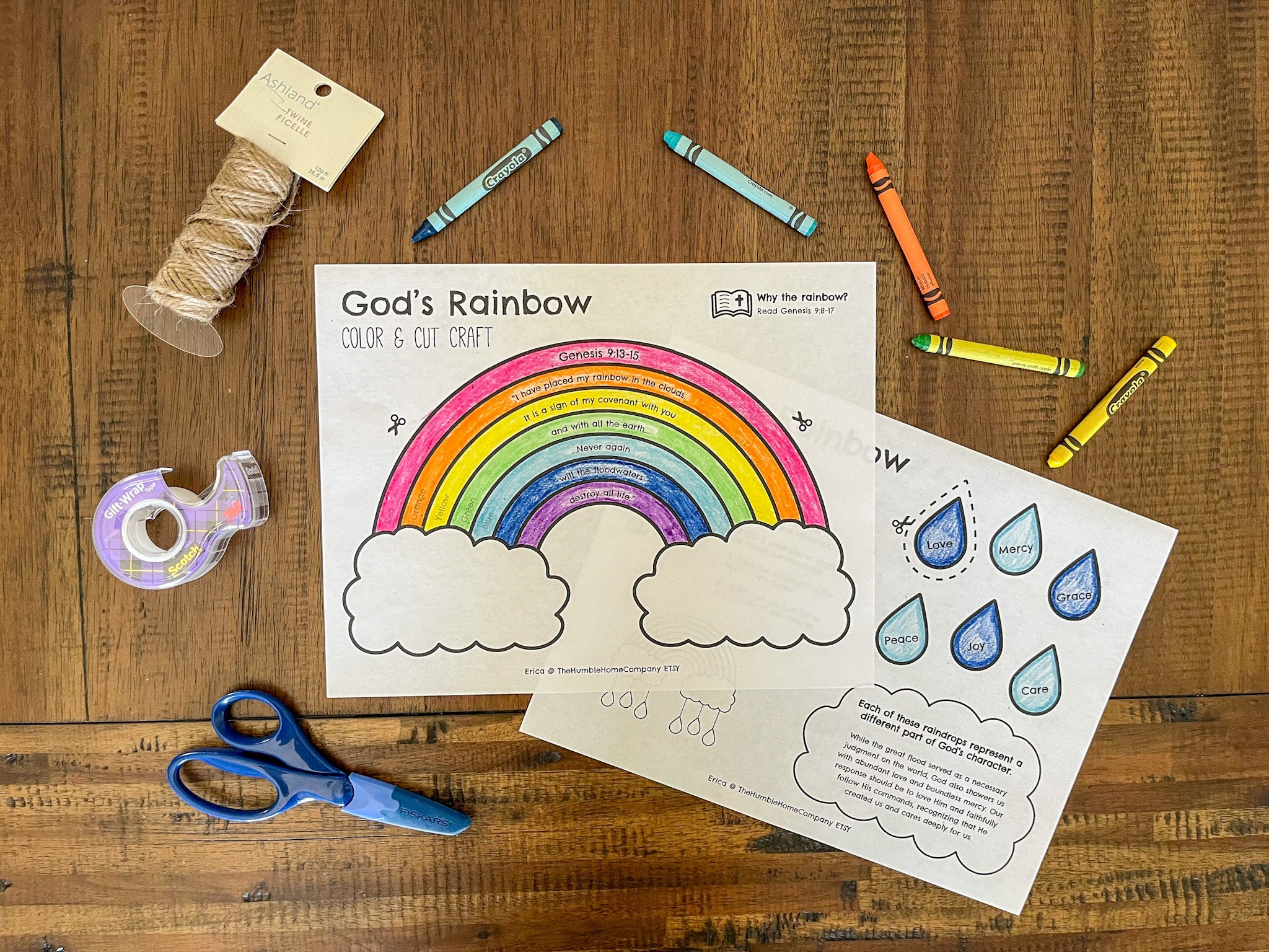 God's Rainbow Craft | Paper Mobile | Why the Rainbow? | Genesis Flood ...