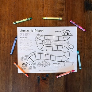 Jesus is Risen! Board Game Craft | Sunday School Activity | Kids Paper ...