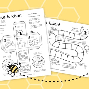 Jesus is Risen Board Game Craft Sunday School Activity Kids Paper ...
