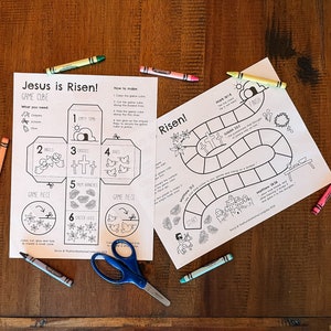 Jesus is Risen! Board Game Craft | Sunday School Activity | Kids Paper ...