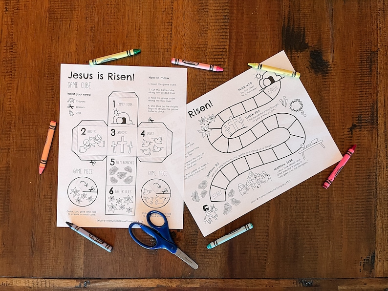 Jesus is Risen! Board Game Craft | Sunday School Activity | Kids Paper ...
