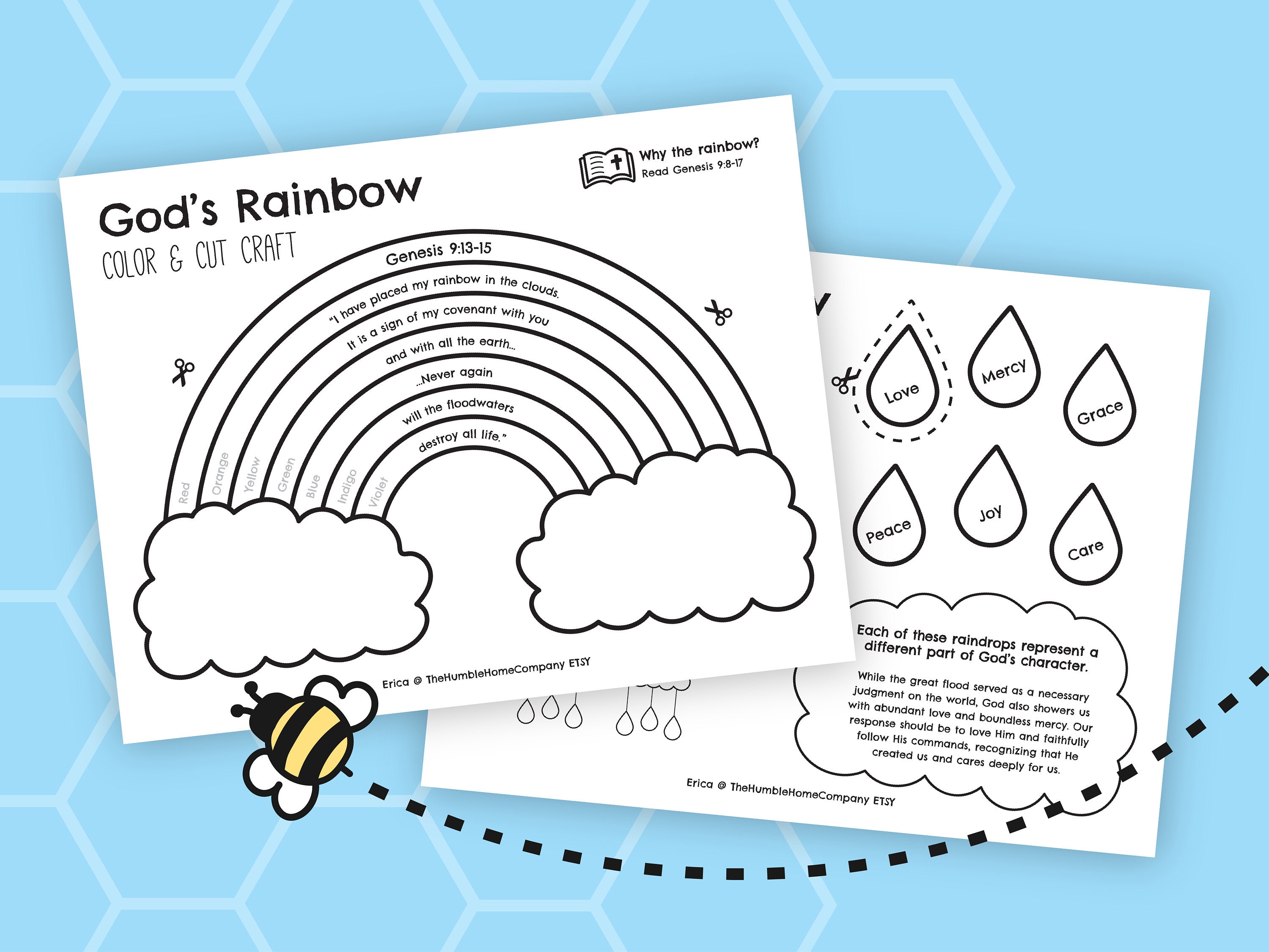 God's Rainbow Craft | Paper Mobile | Why the Rainbow? | Genesis Flood ...