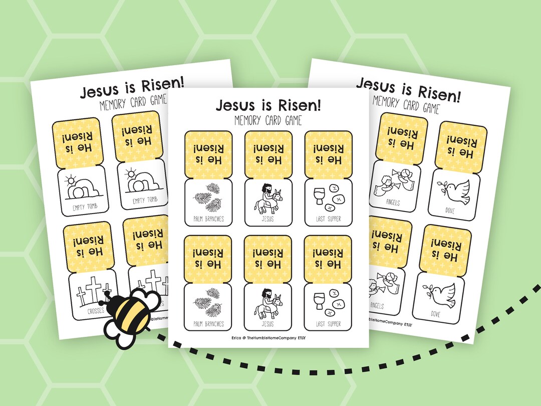 Memory Card Game Craft | Jesus is Risen | Easter Sunday Craft ...