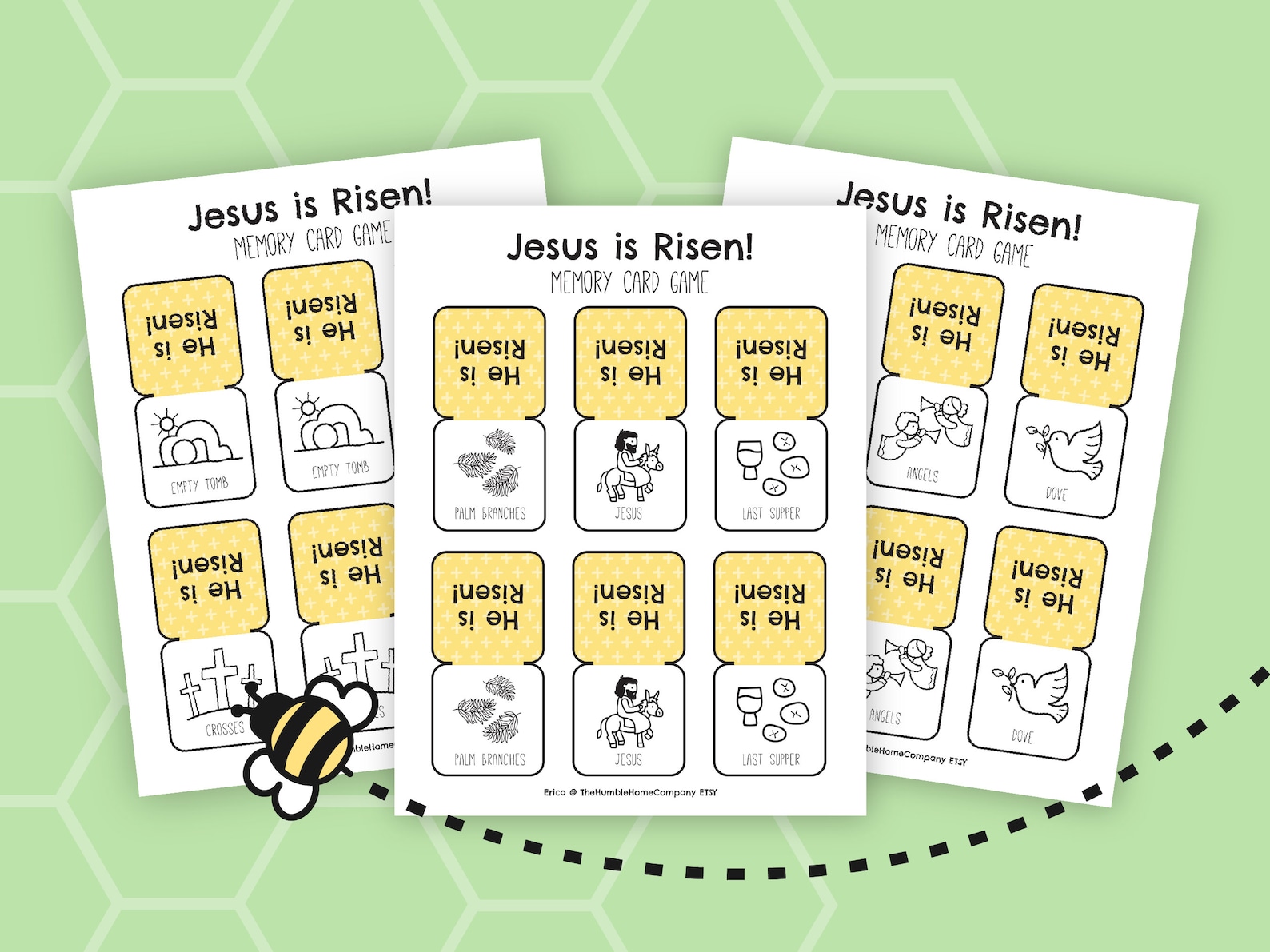 Jesus is Risen Memory Card Game | Easter Sunday Craft (PDF) - Etsy