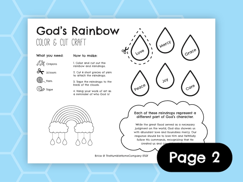 God's Rainbow Craft | Paper Mobile | Why the Rainbow? | Genesis Flood ...