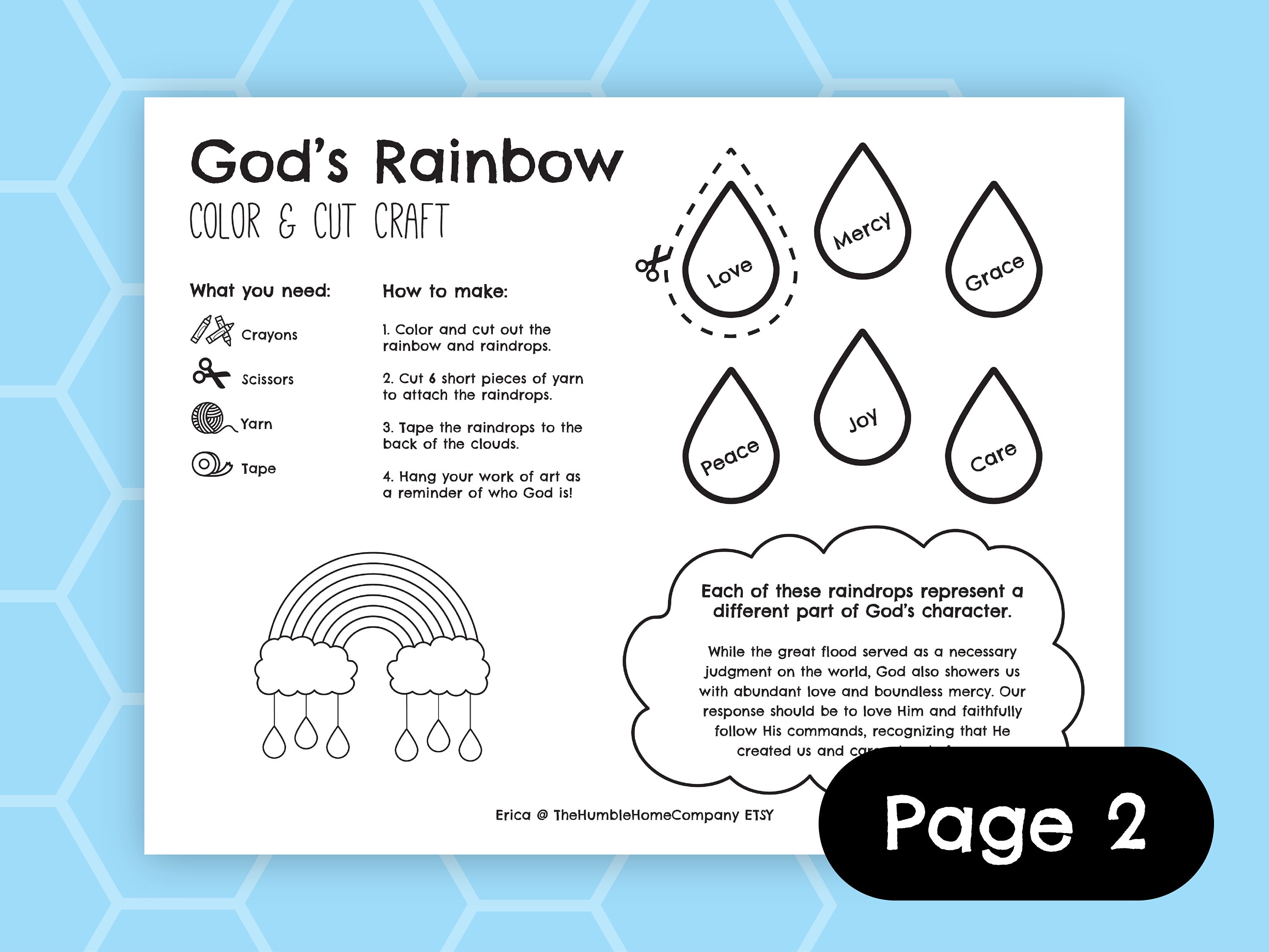 God's Rainbow Craft | Paper Mobile | Why the Rainbow? | Genesis Flood ...