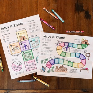 Jesus is Risen! Board Game Craft | Sunday School Activity | Kids Paper ...