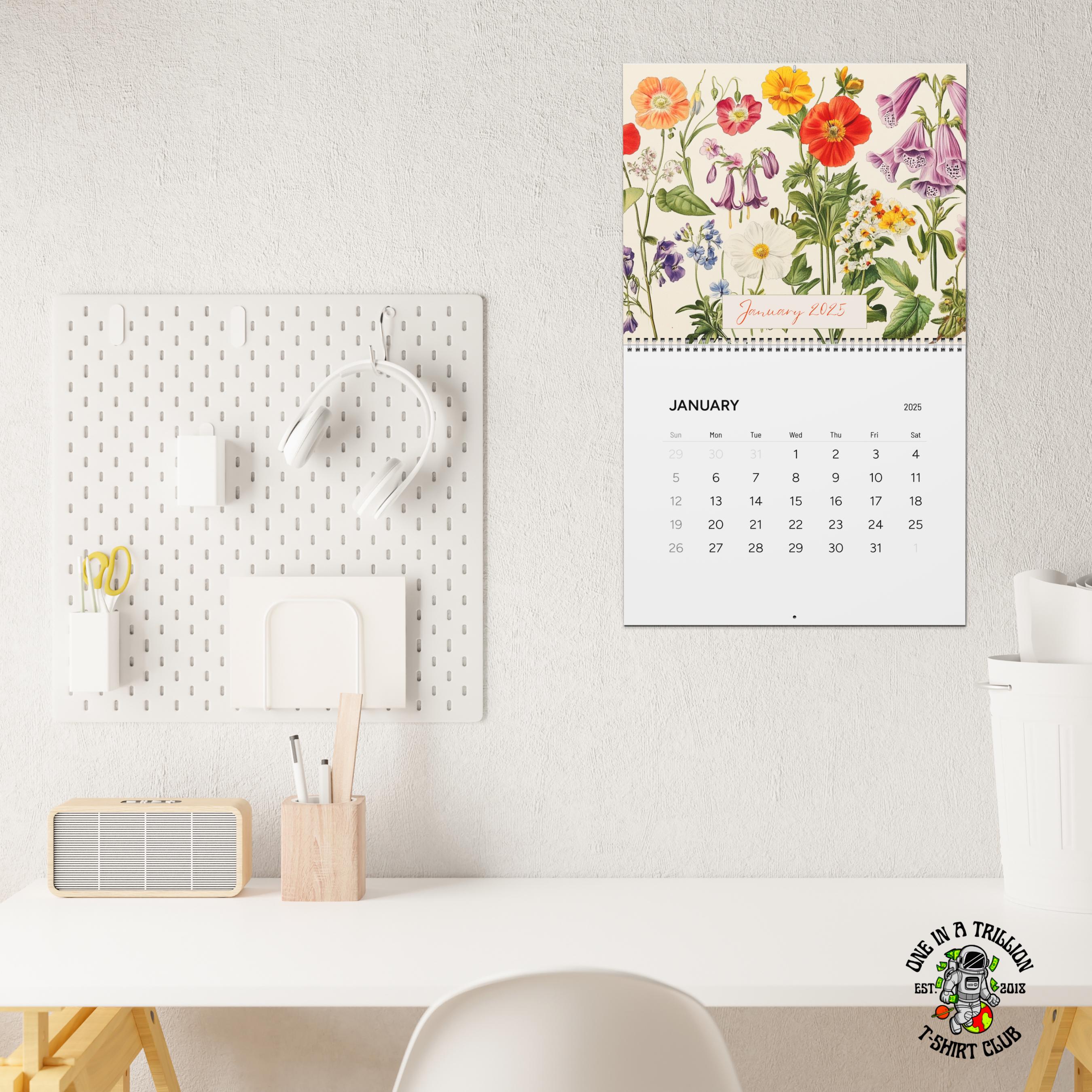2025 Vintage Botanicals Wall Calendar - Antique Floral Art, Nature ...