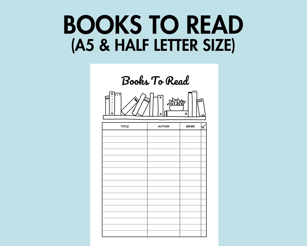 Book Tracker Printable Reading Tracker PDF Book Reading Planner ...