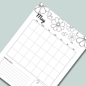 May Journal Title Page and May Monthly Planner Undated Printable May ...