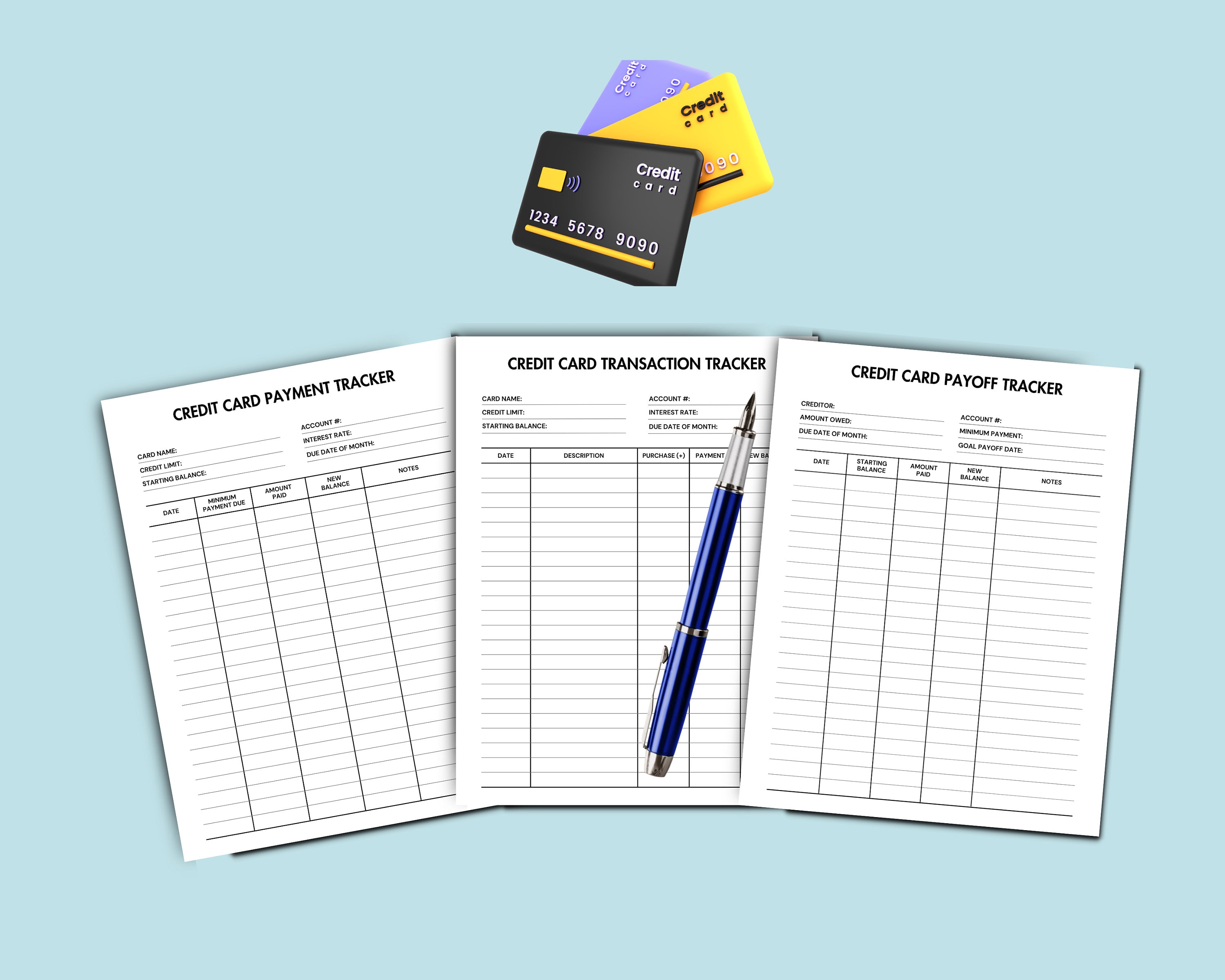 Credit Card Payment Tracker, Credit Card Transaction Tracker & Payoff ...