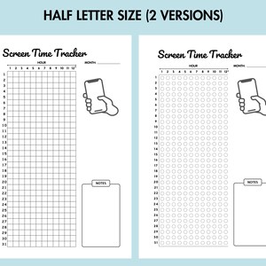 Screen Time Tracker Printable Digital Screen Time Management Tracker ...