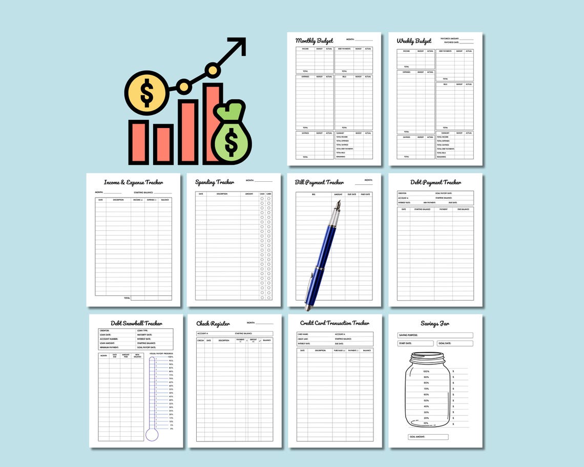 Finance Planner Printable Personal Finance Organizer Insert Monthly ...