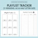 Music Playlist Tracker Printable Playlist Listening Log and Tracker ...