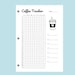 Coffee Tracker Printable Caffeine Log Year in Pixel Daily Yearly Health ...