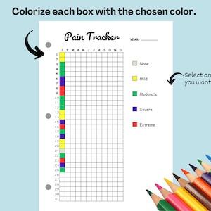 Pain Tracker Printable Daily Pain Log Pain Monitoring PDF Symptom ...