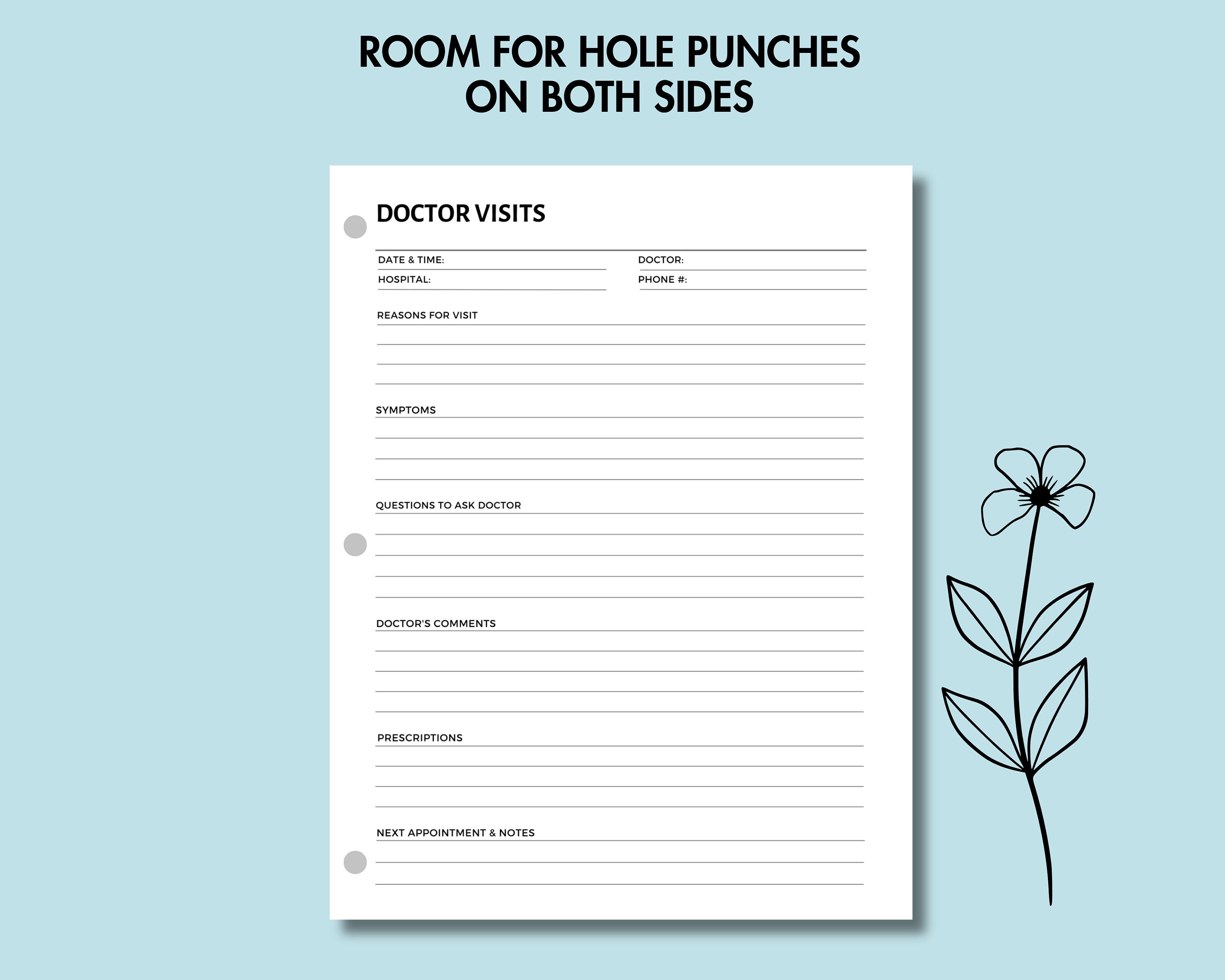 Doctor Visit Tracker Printable Medical Appointment Tracker PDF ...